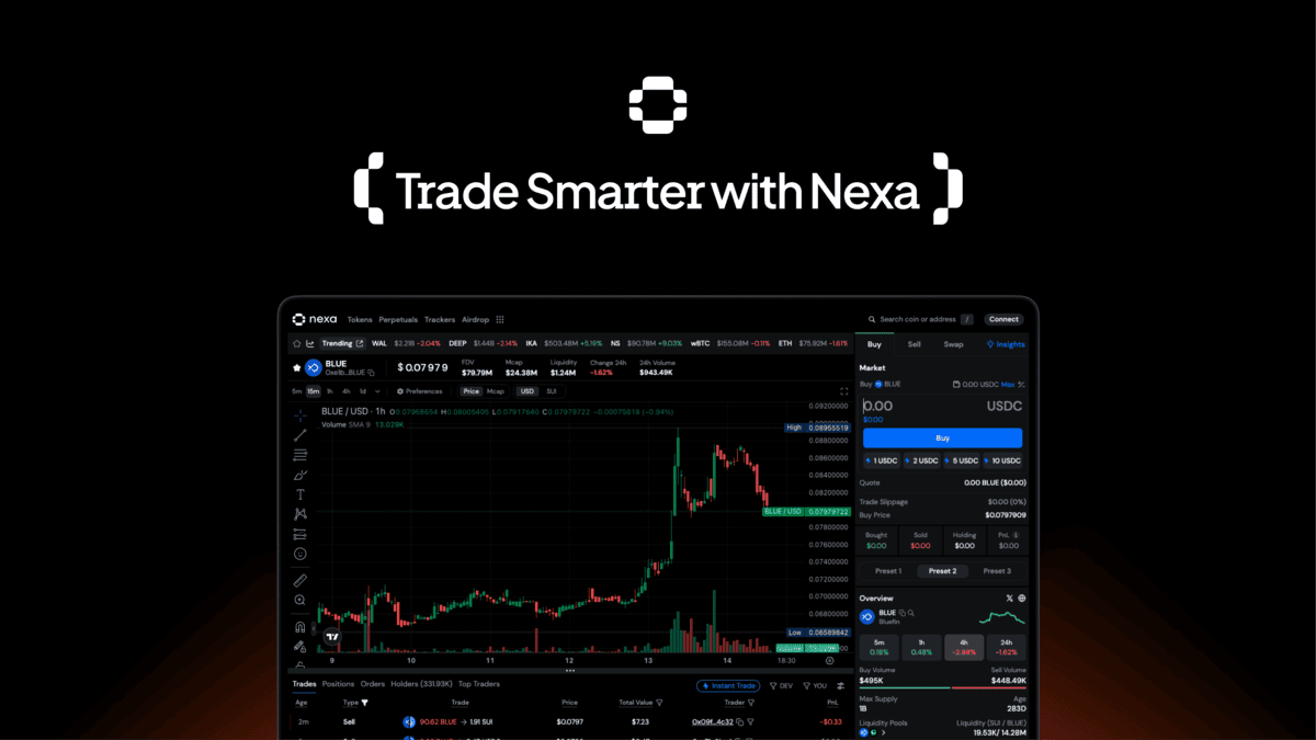 Nexa - Trading Terminal and Data Analytics on Sui